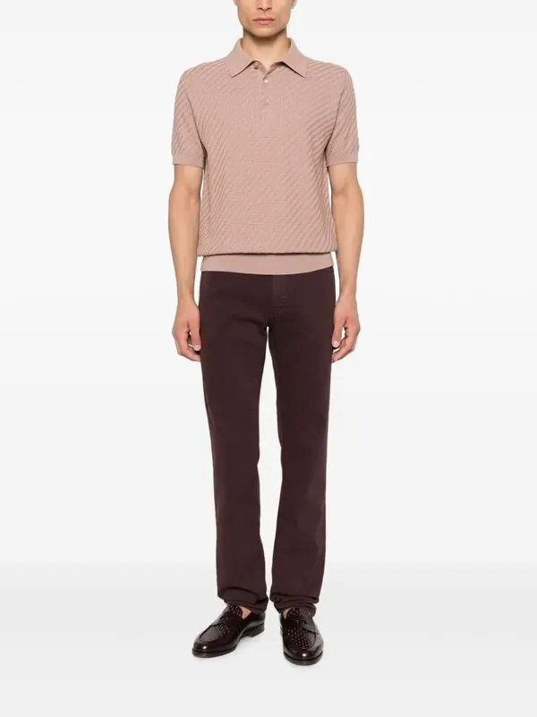 Brioni Cotton And Cashmere Polo Shirt