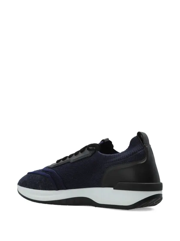 Brioni Cotton And Linen Blend Lace-up Sneakers