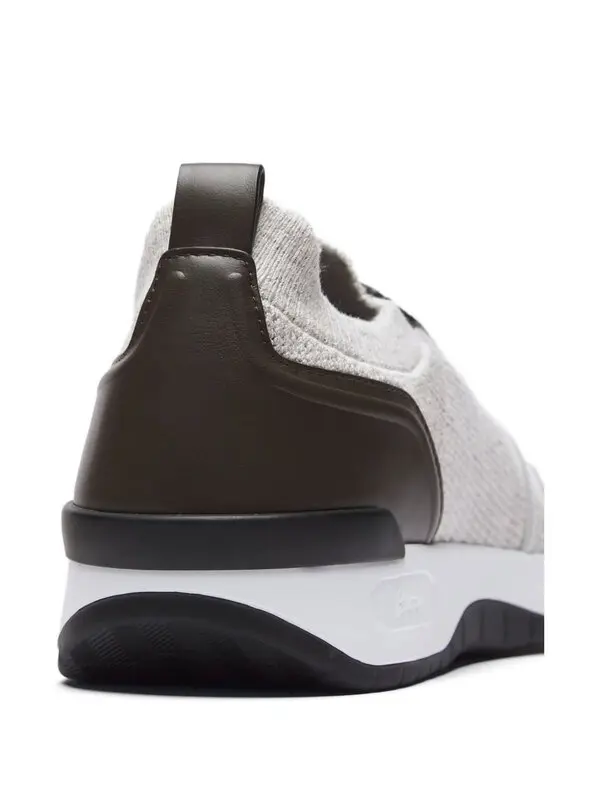 Brioni Cotton And Linen Blend Lace-up Sneakers - Multicolor