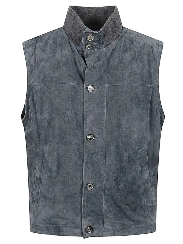 Brioni Suede Leather Padded Vest