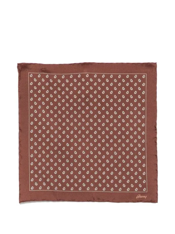 Brioni Pritned Silk Foulard