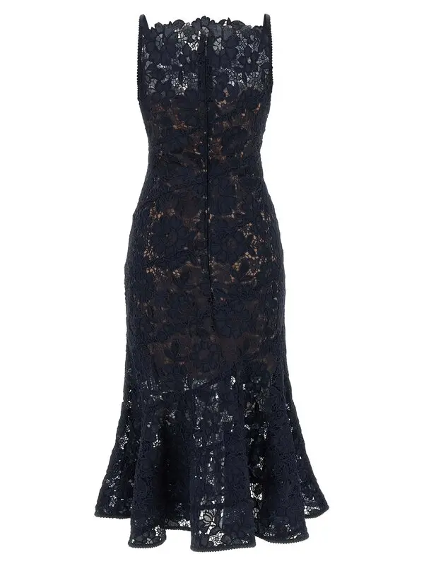 SELF-PORTRAIT Spiral Lace Midi Dress
