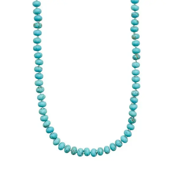 BECKET + QUILL Long Turquoise Beaded Necklace