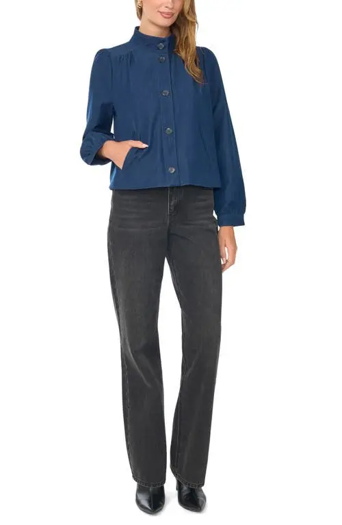 Vince Camuto Funnel Neck Gathered Shoulder Jacket
