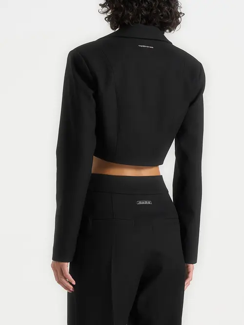 Manière De Voir Dina Asymmetric Cropped Blazer