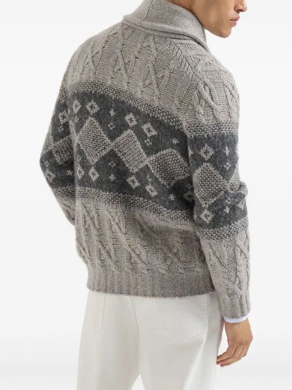 Brunello Cucinelli Wool And Silk Blend Cardigan