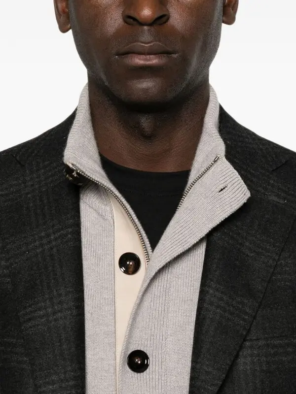 Brioni Cashmere High Neck Cardigan