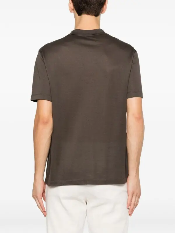 Brioni Piquet Silk Polo Shirt
