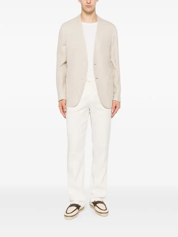 Brioni Linen And Silk Blend Jardigan