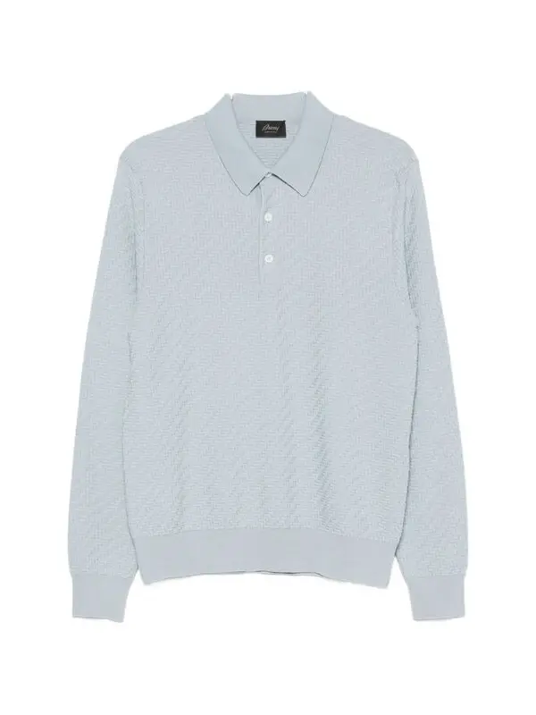Brioni Cotton And Cashmere Polo Shirt