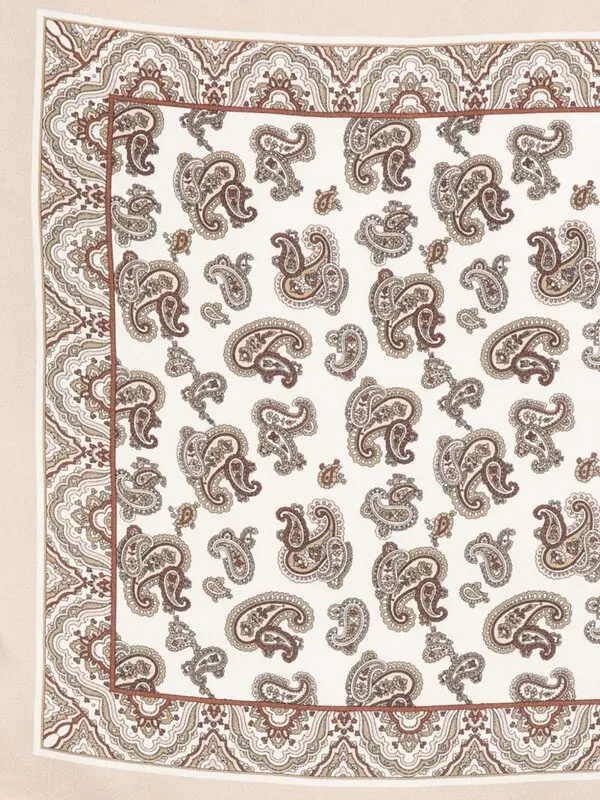 Brioni Printed Silk Pocket Square - Multicolor