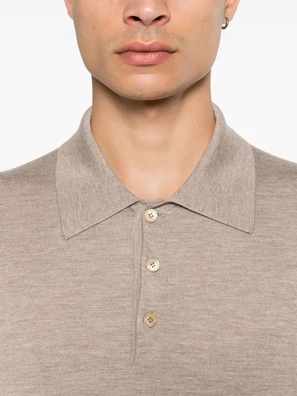 Brioni Cashmere And Silk Polo Shirt