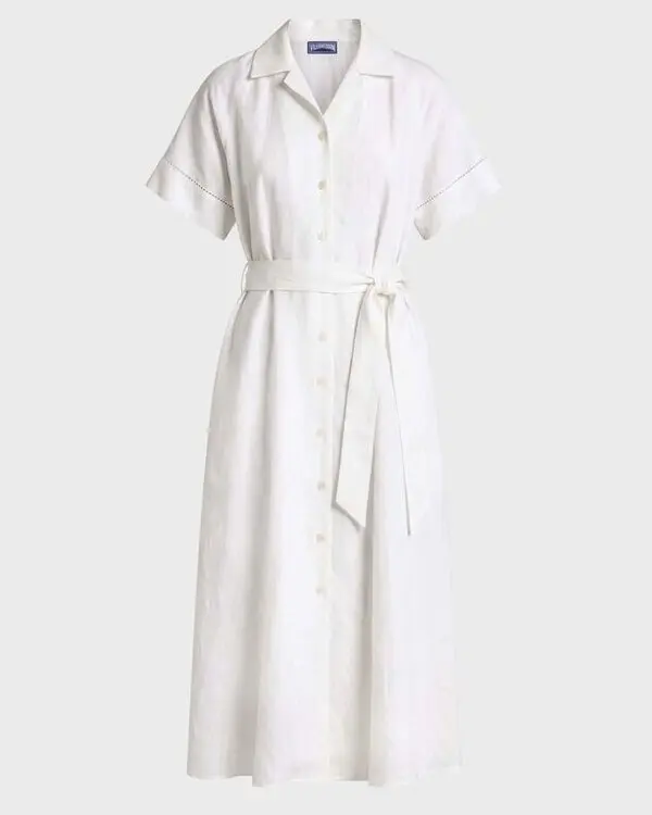 Vilebrequin Long Linen Shirt Dress