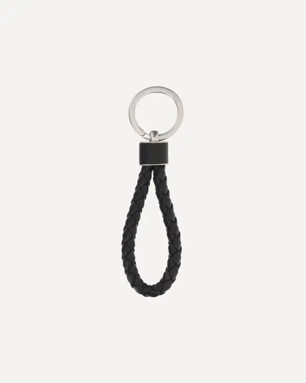 Bottega Veneta Intrecciato Key Holder - Black