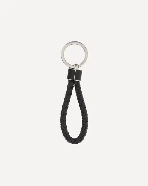 Bottega Veneta Intrecciato Key Holder - Black