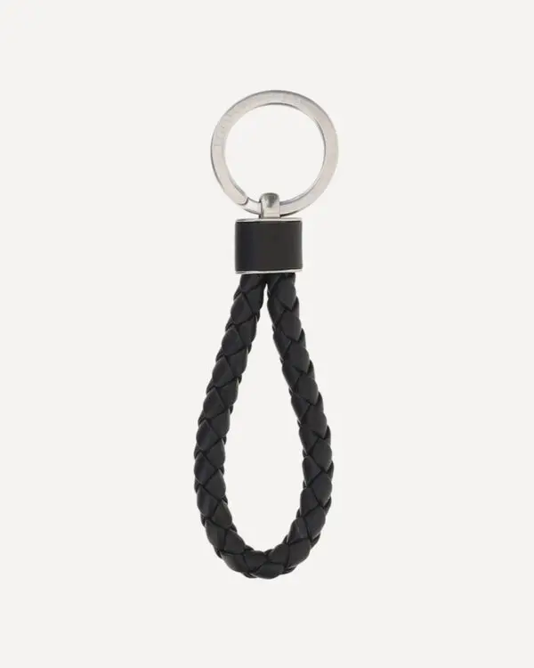 Bottega Veneta Intrecciato Key Holder - Black
