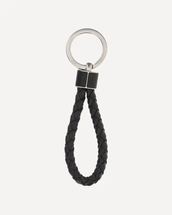 Bottega Veneta Intrecciato Key Holder - Black