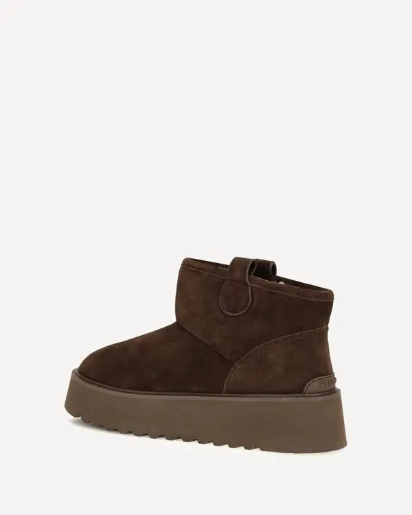 Pinko Martina 08 Suede Platform Boots - Brown