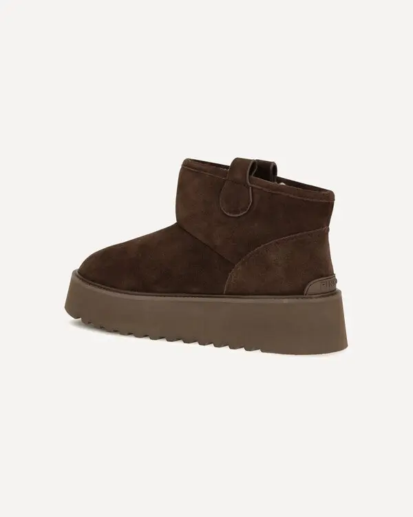 Pinko Martina 08 Suede Platform Boots - Brown