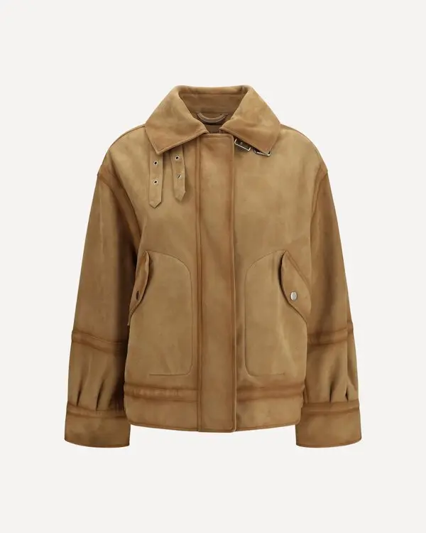 Ermanno Scervino Heritage Detail Suede Aviator Bomber Jacket