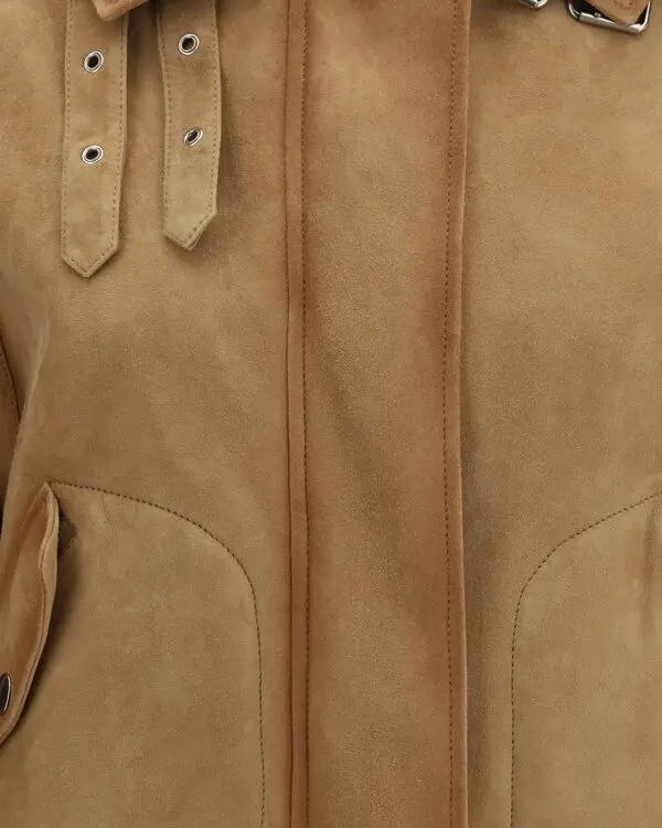 Ermanno Scervino Heritage Detail Suede Aviator Bomber Jacket