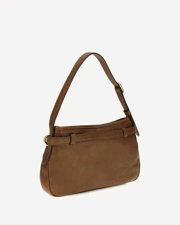 Miu Miu Leather Shoulder Bag With Buckle Detail