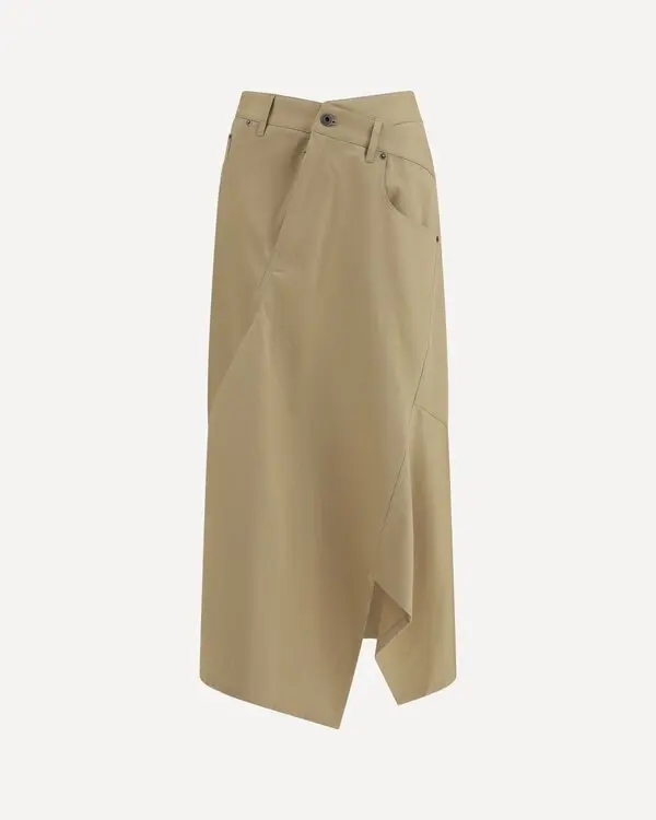 Loewe Asymmetric Cotton Skirt
