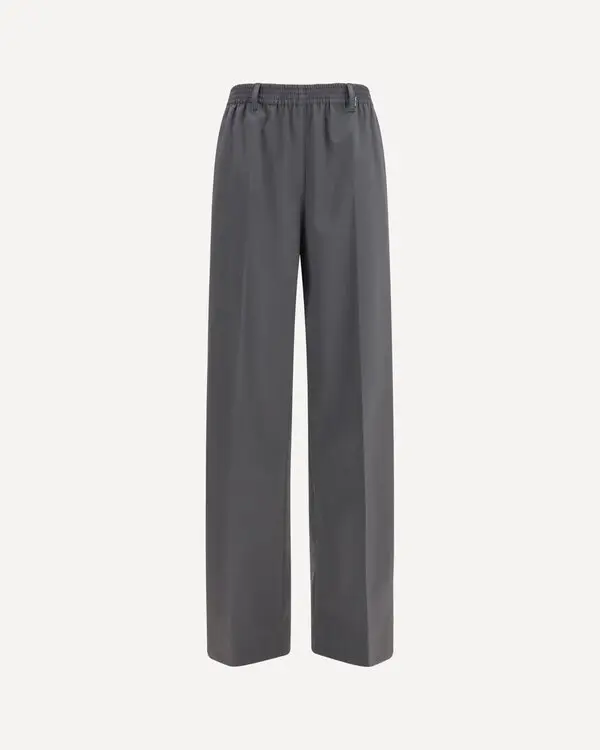Miu Miu Elasticated Straight Leg Wool Pants
