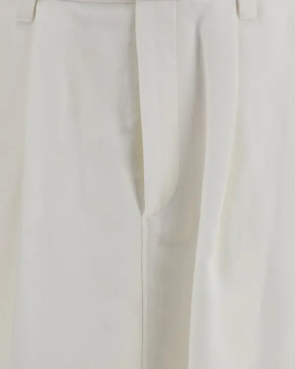 Brunello Cucinelli Fluid Twill Tailored Skirt With Monili