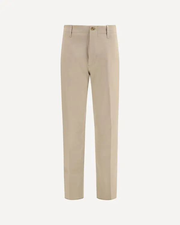 LARDINI Cotton Flat-front Tailored Trousers