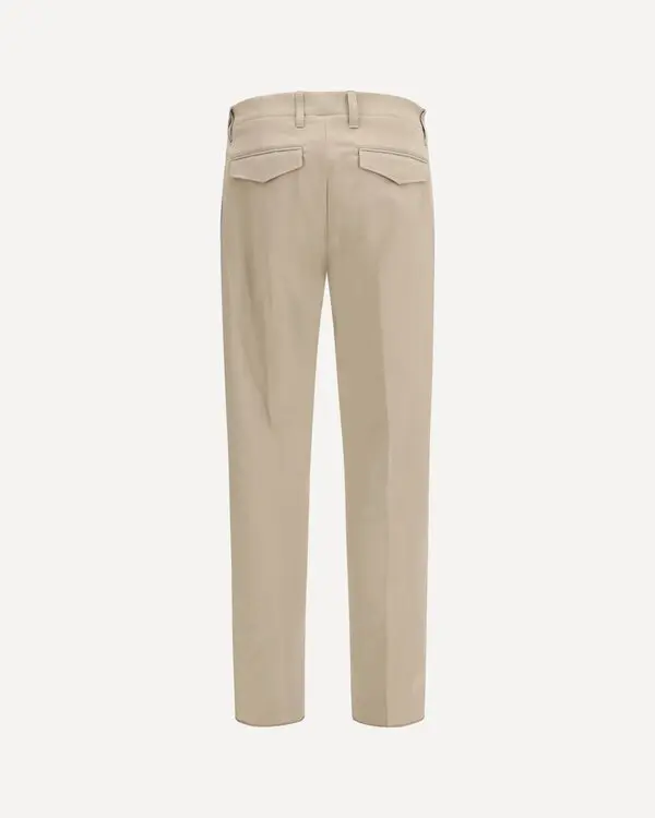 LARDINI Cotton Flat-front Tailored Trousers