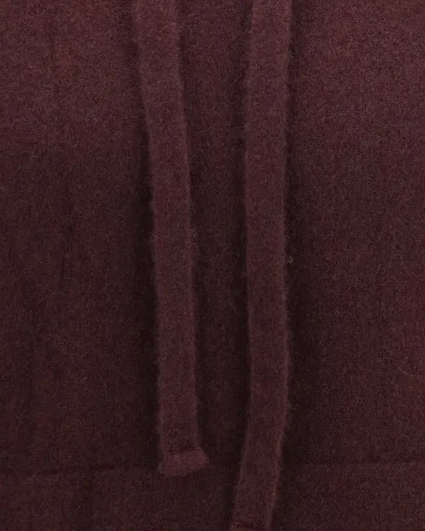 LANEUS Cashmere And Silk Hooded Sweater - Bordeaux