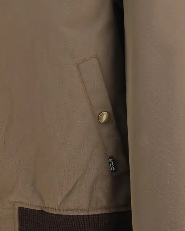 Prada Jacket With Corduroy Collar - Brown