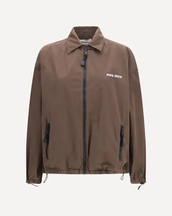 Miu Miu Gabardine Jacket With Zip