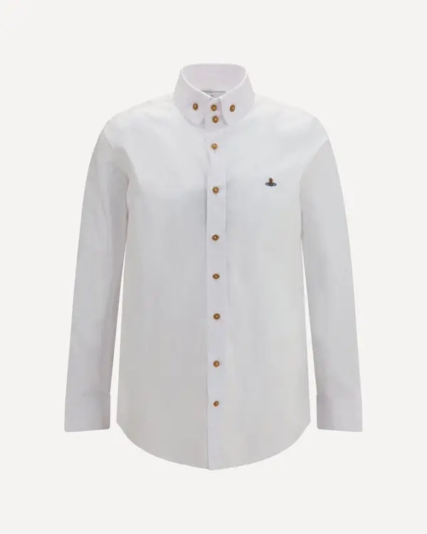 VIVIENNE WESTWOOD Orb Embroidered Cotton Shirt