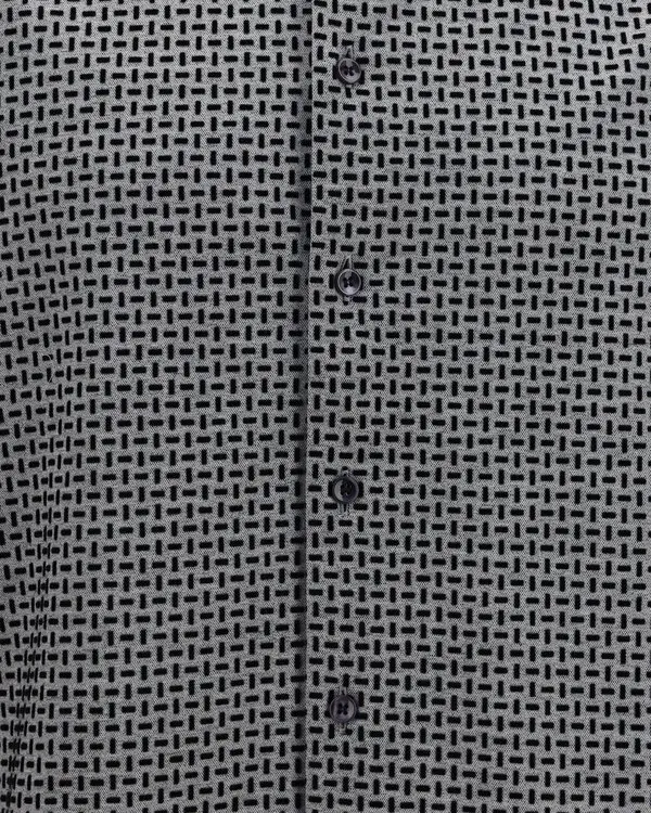 Giorgio Armani Cotton Shirt With Geometric Flock Print