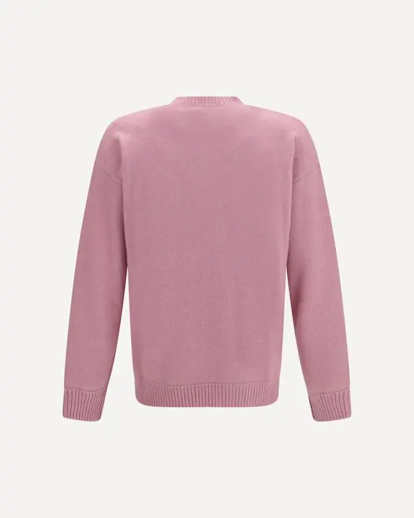 LANEUS Cashmere And Silk Crewneck Sweater - Pink