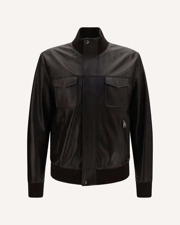 Dolce & Gabbana Lambskin Jacket With Zip