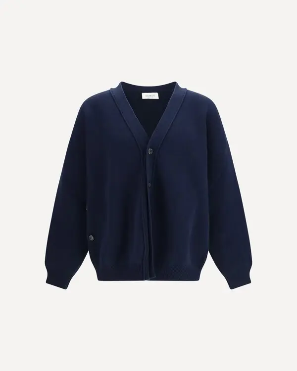 LANEUS Wool Cardigan With Boxy Fit