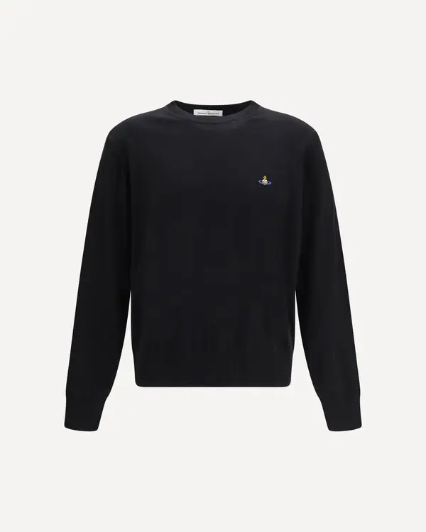 VIVIENNE WESTWOOD Alex Crew Neck Sweater - Black