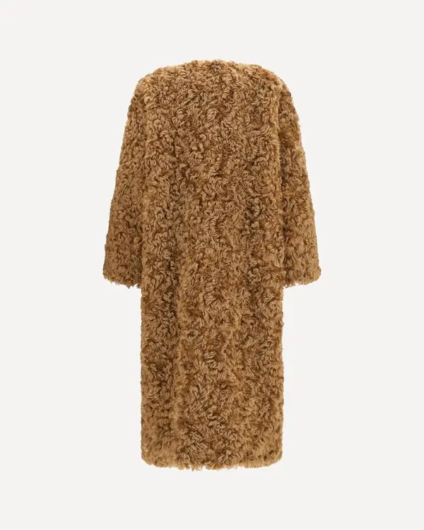 KRISTINA TI Long Plush Coat
