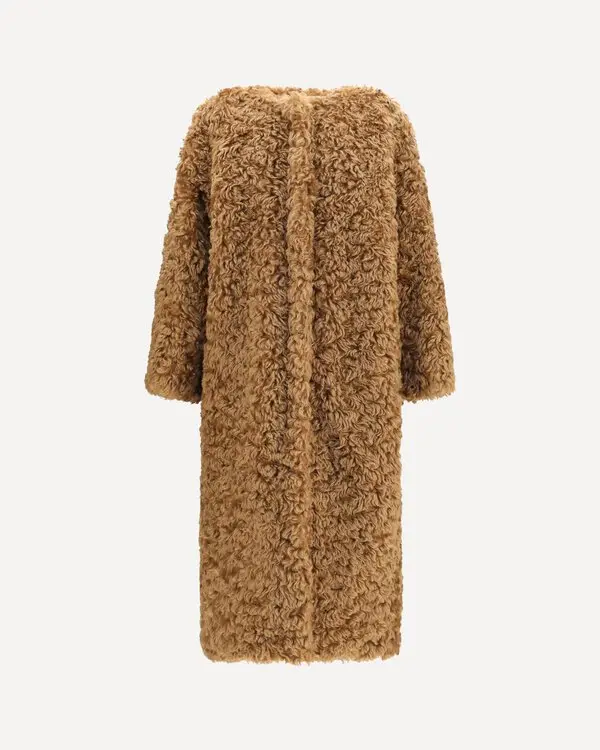 KRISTINA TI Long Plush Coat