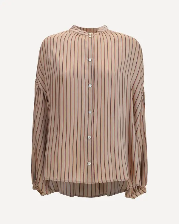 KRISTINA TI Silk Blend Striped Shirt