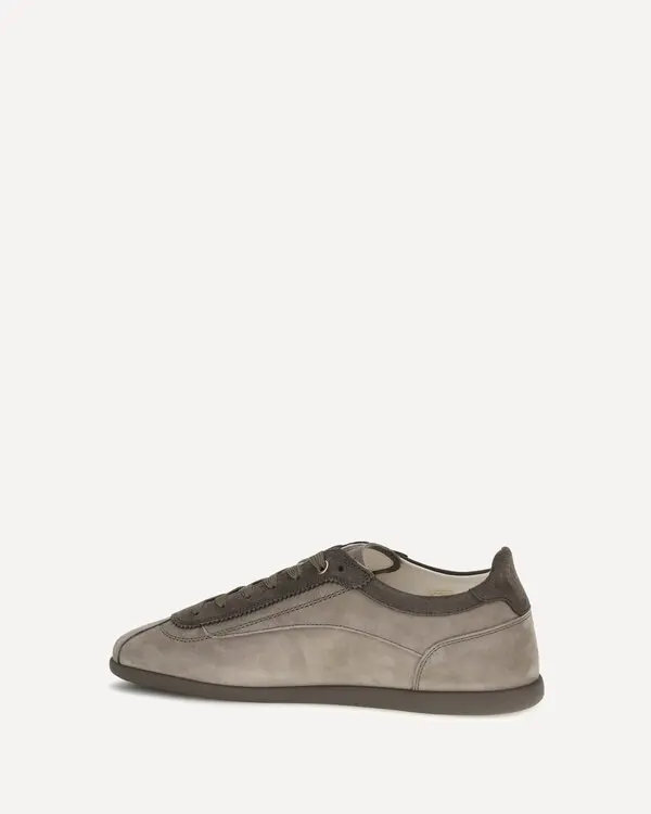 Brunello Cucinelli Nubuck And Suede Sneakers With Slim Sole
