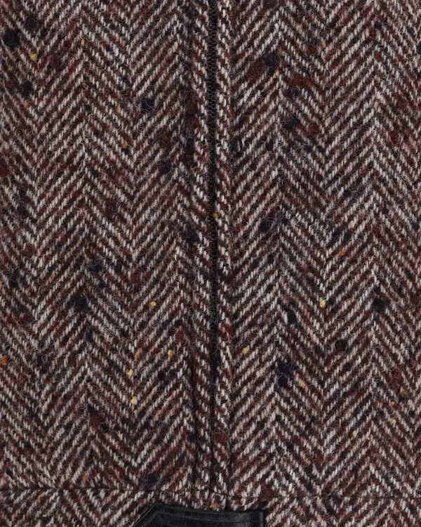 KRISTINA TI Virgin Wool Blend And Leather Jacket