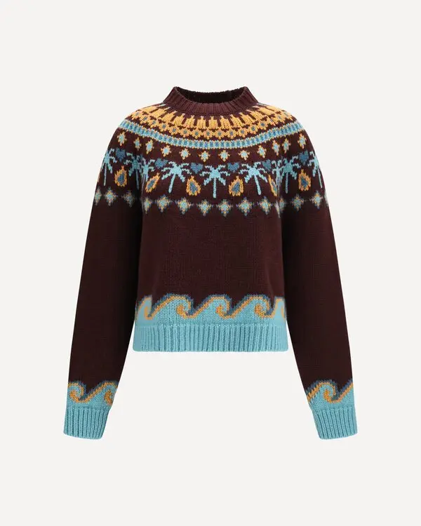 Alanui Sweet Winter" Jacquard Knit Wool Sweater