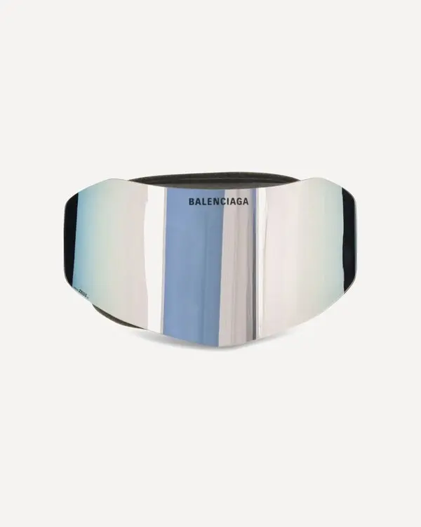 Balenciaga Mirrored Ski Mask Sunglasses - Silver
