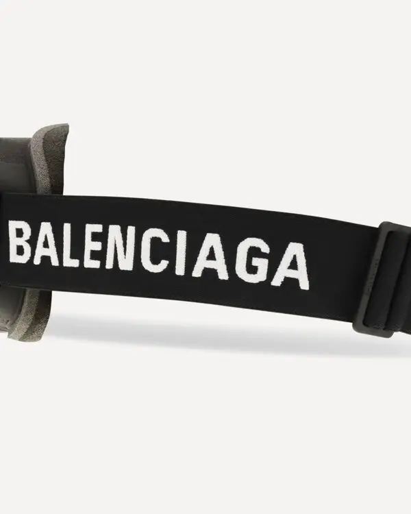 Balenciaga Mirrored Ski Mask Sunglasses - Silver