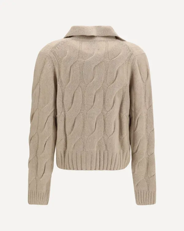 ALLUDE Cahmere And Ilk Weater With Button