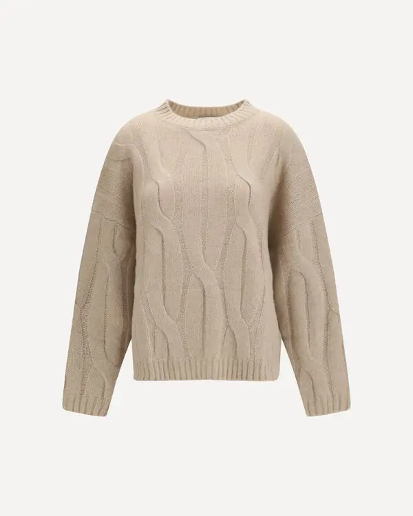 ALLUDE Cahmere And Ilk Weater With Voluminou Leeve